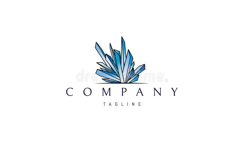 Abstract Image of a Cluster of Blue Crystals. Stock Vector ...