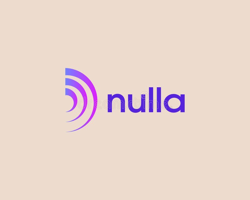 Abstract Logo from Colorful Lines. Universal Gradient Waves Sign ...