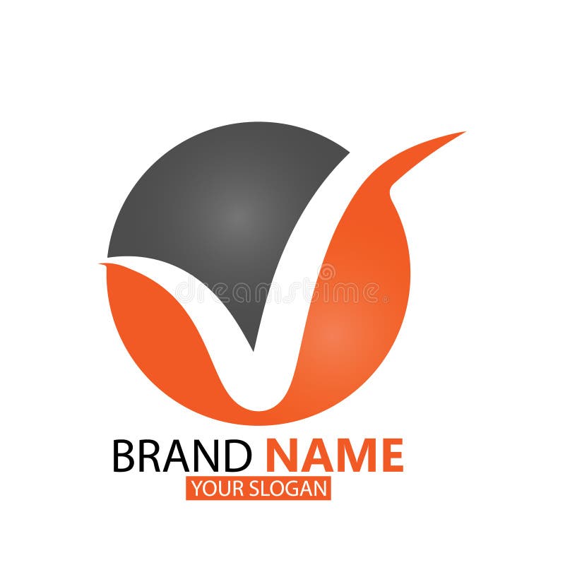 Abstract Logo for the Company with the Terms and Tick Stock Vector ...