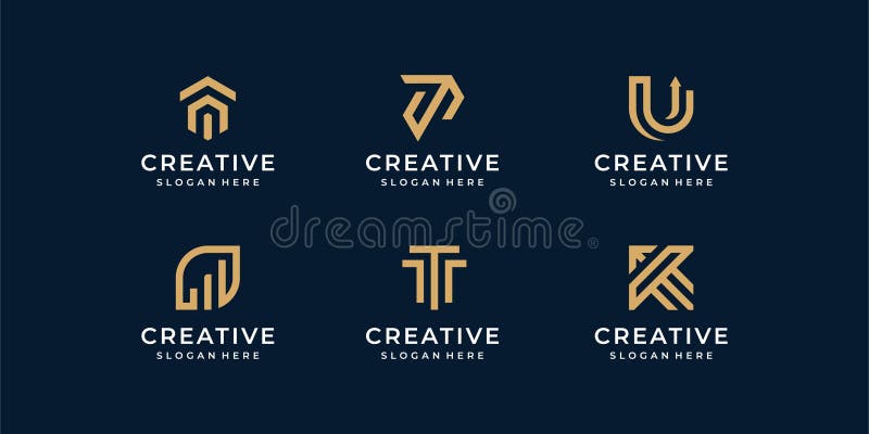 Abstract Logo Design Bundle Stock Vector - Illustration of decoration ...