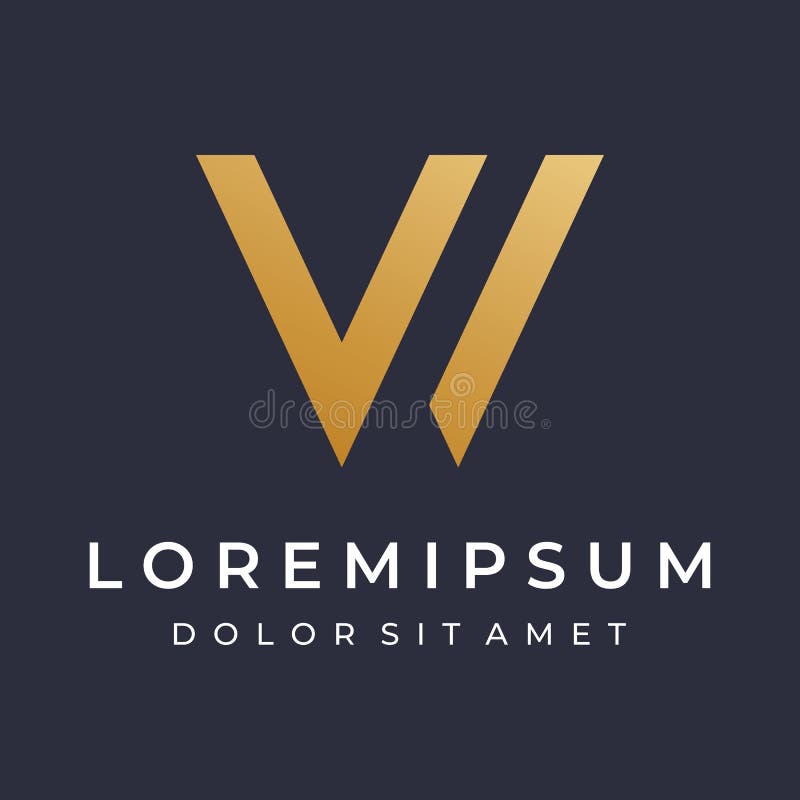 Abstract Logo Design Elements of the Initial Letter W Monogram or ...