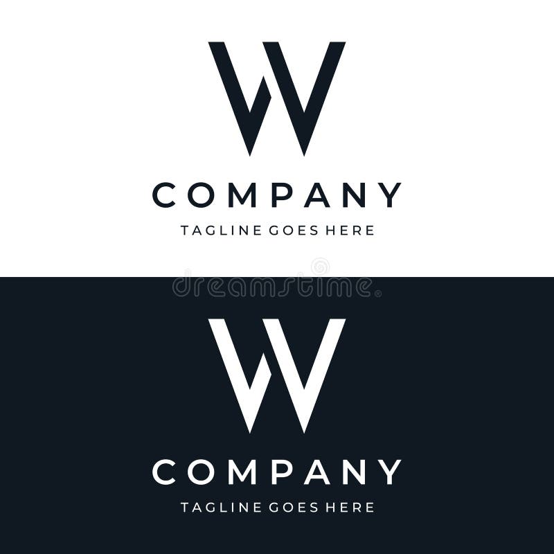 Abstract Logo Design Elements of the Initial Letter W Monogram or ...