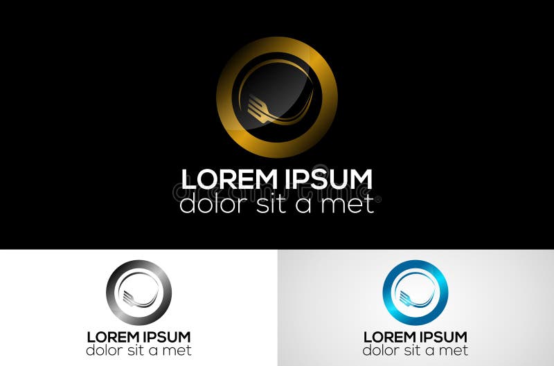 Circle fork logo stock illustration. Illustration of colored - 106946433