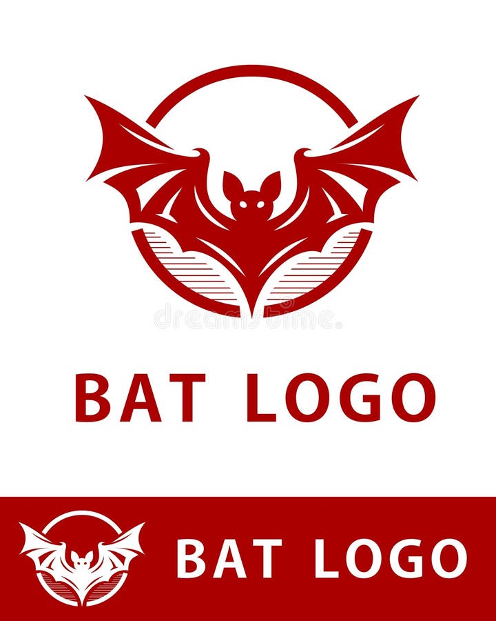 Abstract Logo Design Features a Bold, Stylized Bat Stock Illustration ...