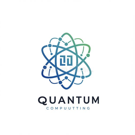 An Abstract Logo Design Features a Stylized Atom with Interconnected ...
