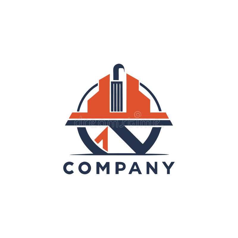 Abstract Logo Design Featuring Building and Number One Form Stock ...