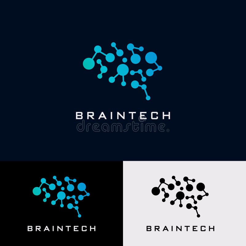 Abstract Logo Design Featuring Interconnected Circles Forming a Brain ...