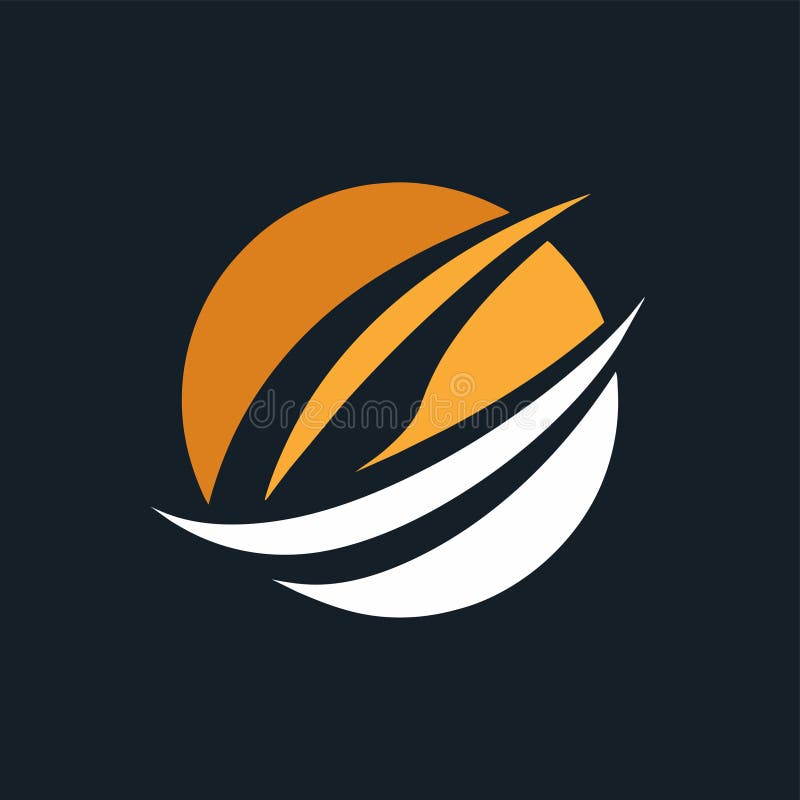 Abstract Logo Design Featuring an Orange Circle with Negative Space ...