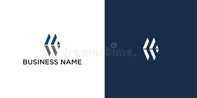 Abstract Logo Design with Geometric Shapes on White and Dark Blue ...