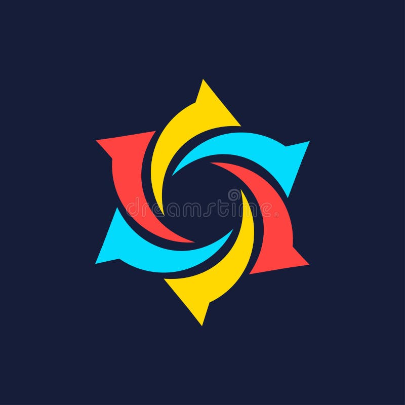 Abstract Logo Design Template Form Circle of Success Stock Illustration ...