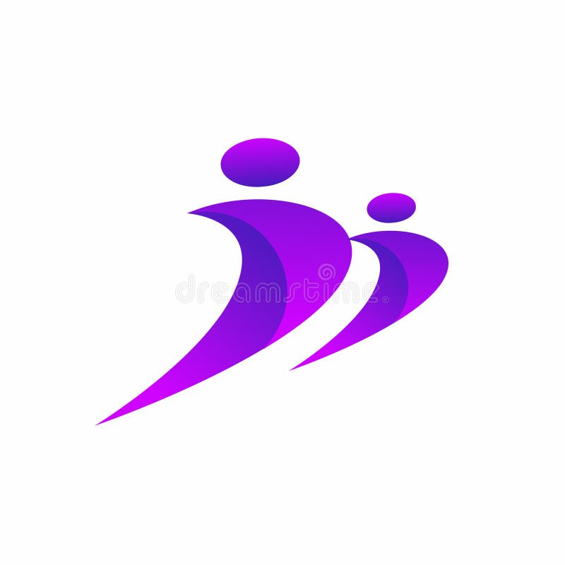 Abstract Logo Design Template Shapes People Stock Illustration ...