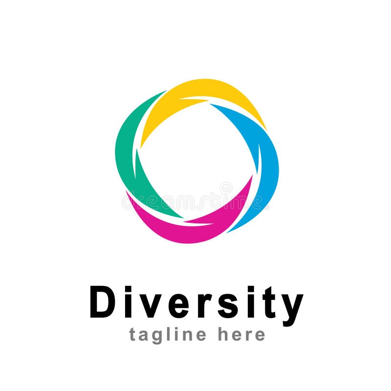 Abstract Logo Diversity and Togetherness of Social People. Stock Vector ...