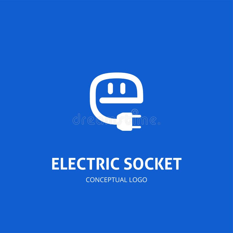 Abstract Logo of Electric Socket. Isolated Vector Illustration Stock ...