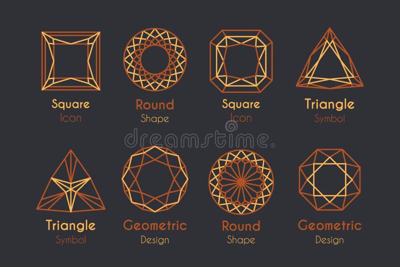 Abstract Logo or Emblems Set Stock Vector - Illustration of concept ...