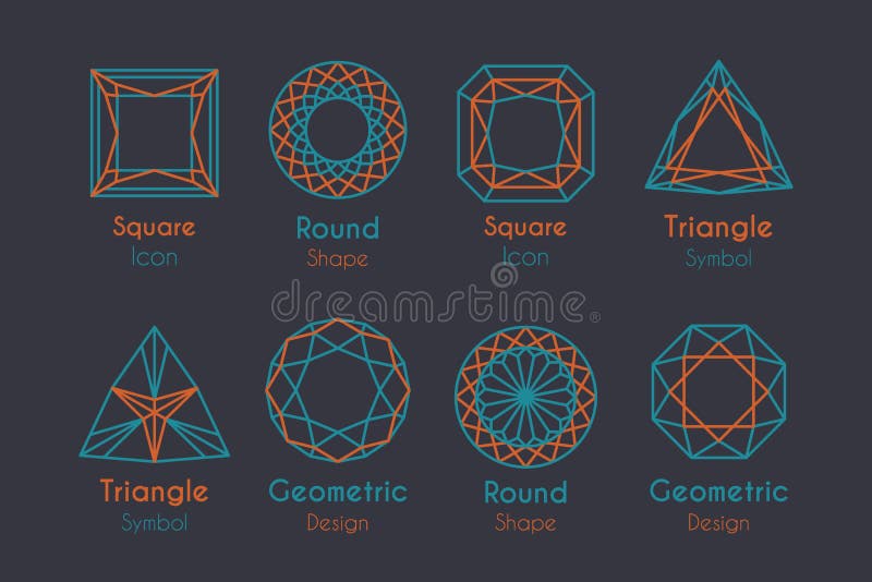 Abstract Logo or Emblems Set Stock Vector - Illustration of jewelry ...