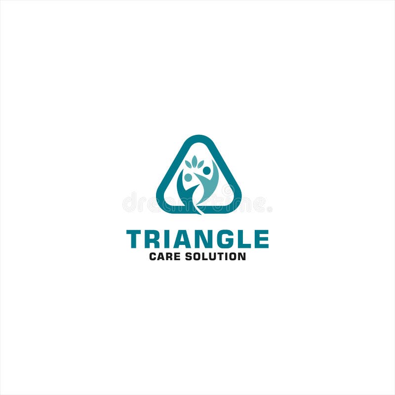 Triangle Human Abstract Logo Design Stock Vector - Illustration of flat ...