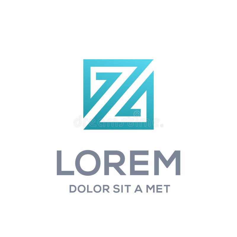 Abstract Logo Icon Design Template Elements with Letter Z Stock Vector ...