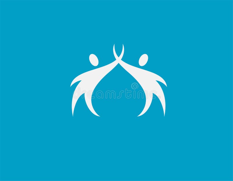 Logo Icon Image of Two People Holding Hands for Your Company Stock ...