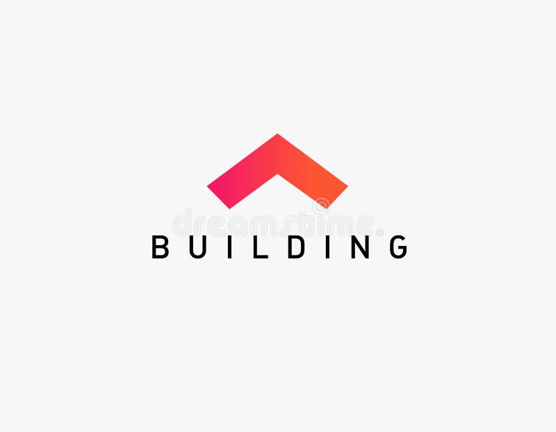 Abstract Logo Icon Roof Geometric Angle Construction Stock Vector ...