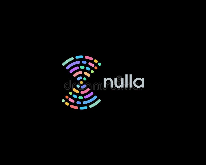 Abstract Logo from Lines and Dots. Creative Waves Sign. Universe ...