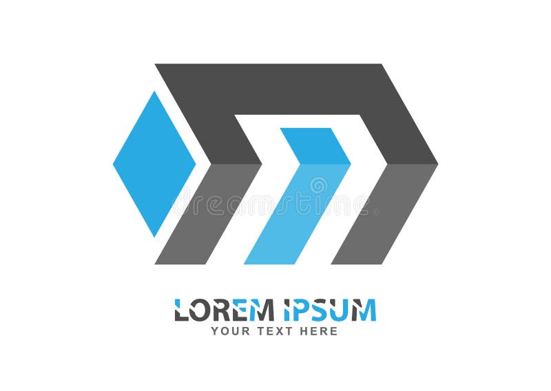 Abstract Logo Made of an Arbitrary Shape. Vector Illustration for a ...