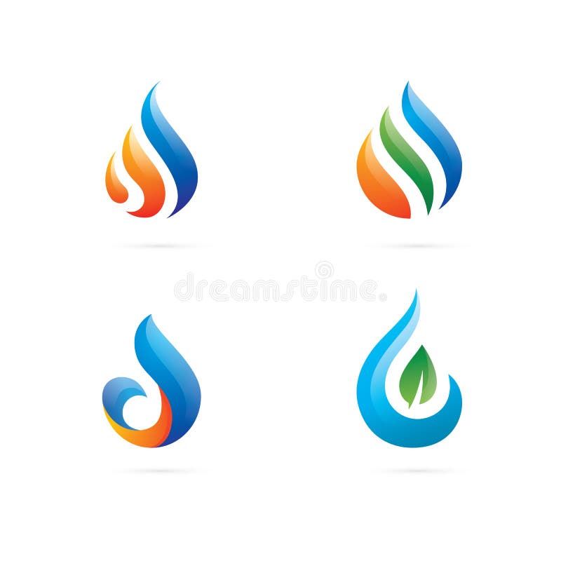 Abstract Logo Made with Colorful Water Drop Shape Stock Vector ...