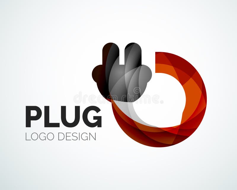 Abstract logo - plug icon stock vector. Illustration of object - 49204298