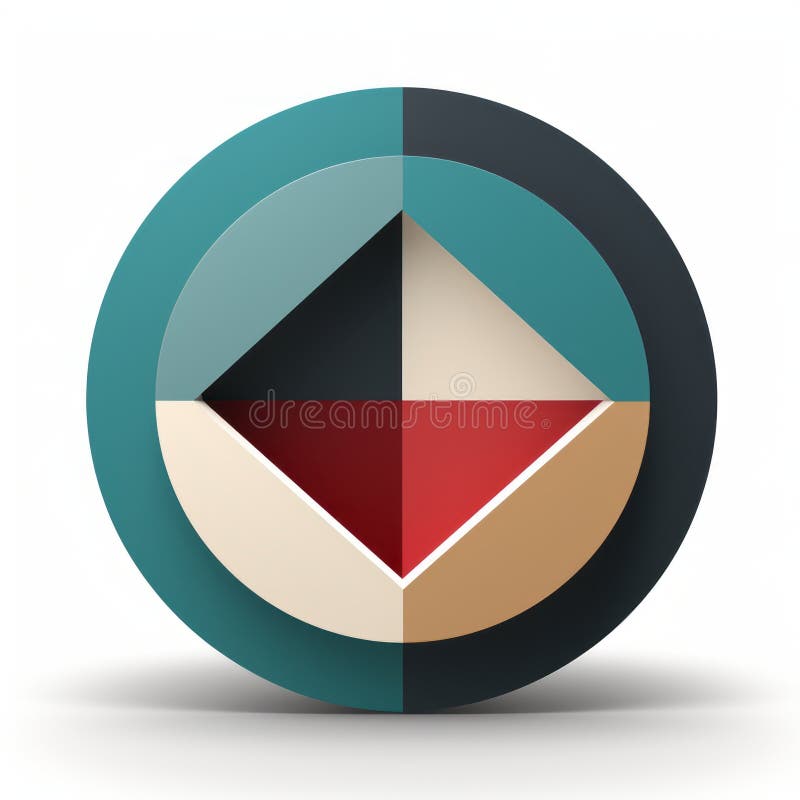 An Abstract Logo with a Red Blue and Green Color Scheme Stock ...