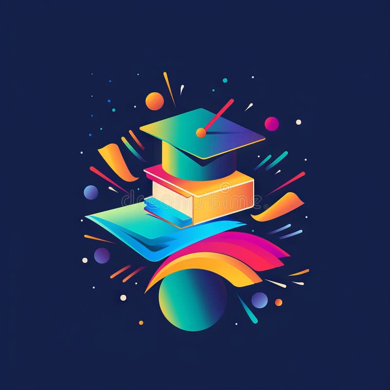 Abstract Logo Representing Education with Geometric Shapes. Stock ...