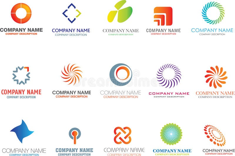 Abstract logo shapes stock vector. Illustration of identity - 12857270