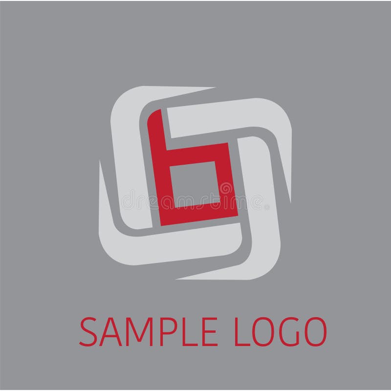 B, Abstract Logo Template, Illustration, White Background Stock Vector ...