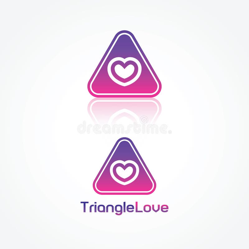 Triangle Love Logo stock vector. Illustration of vector - 100098114