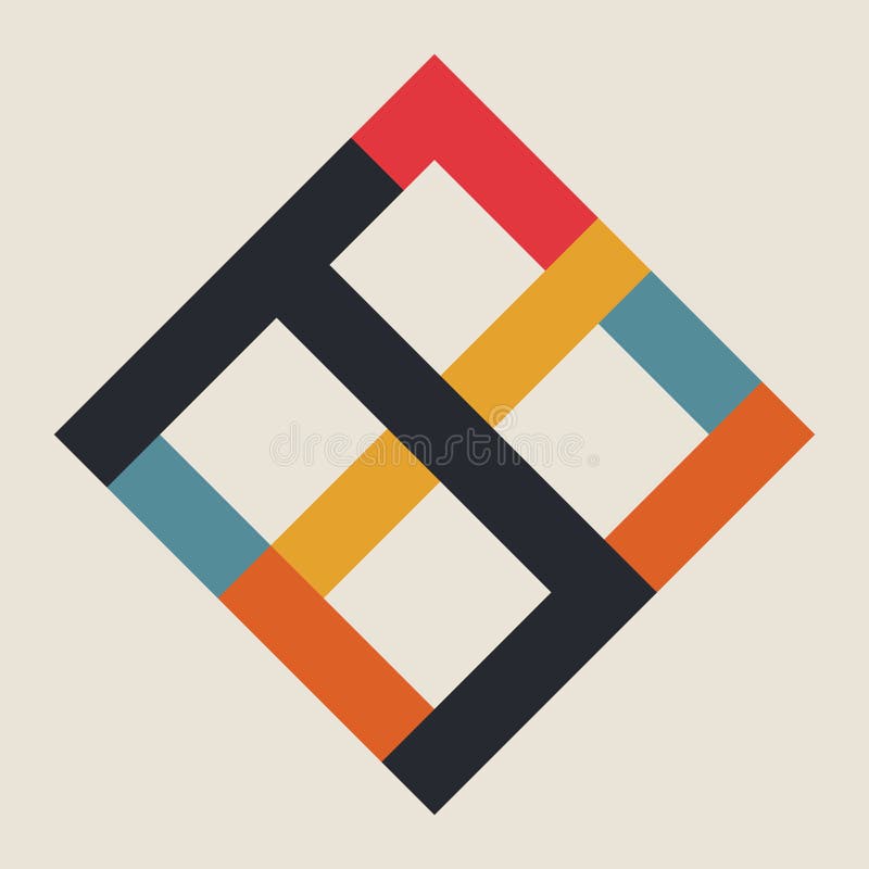 Abstract Logo, Vector Color Logo in a Square Stock Vector ...