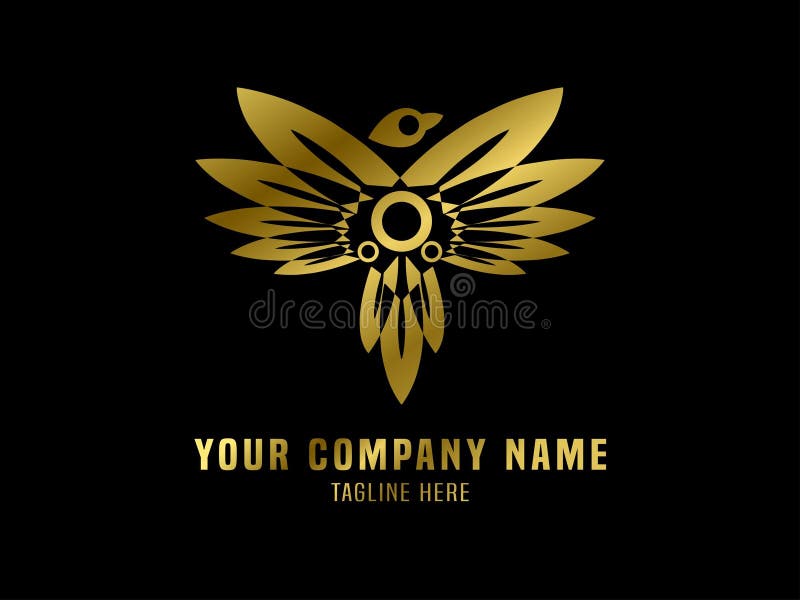 Abstract Logo Vector Gradient Bird Gold Stock Vector - Illustration of ...