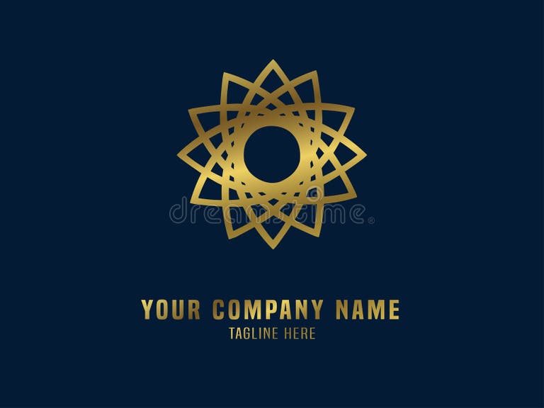 Abstract Logo Vector Gradient Gold Stock Vector - Illustration of ...
