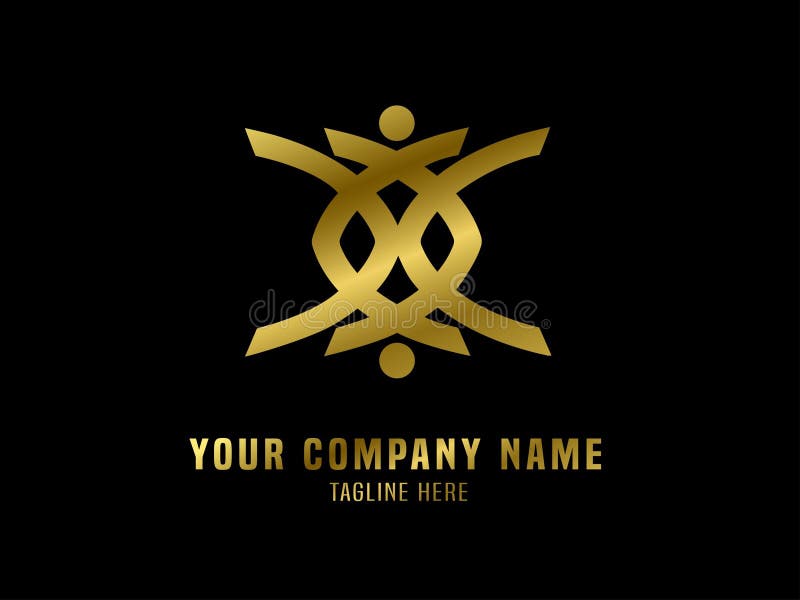 Abstract Logo Vector Gradient Gold Stock Vector - Illustration of ...