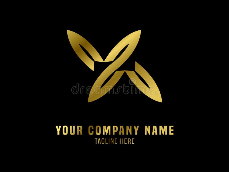 Abstract Logo Vector Gradient Gold Stock Vector - Illustration of ...