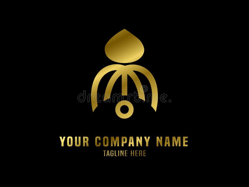 Abstract Logo Vector Gradient Gold Stock Vector - Illustration of ...