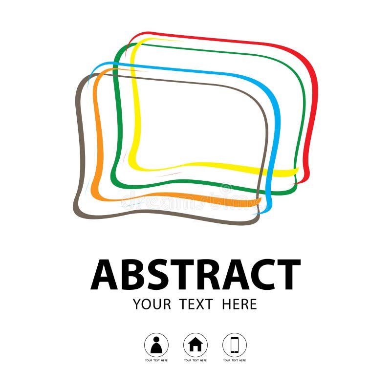 Abstract Logo on White Background. Stock Vector - Illustration of white ...