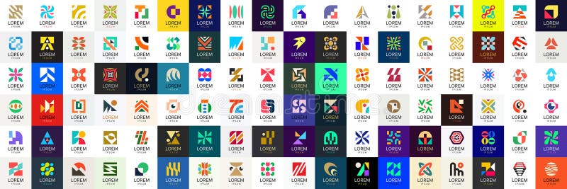 Abstract logos collection stock vector. Illustration of badge - 326470309