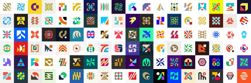 Abstract logos collection stock vector. Illustration of business ...