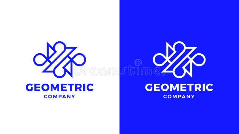Abstract Logotype Template, Positive and Negative Variant, Corporate ...