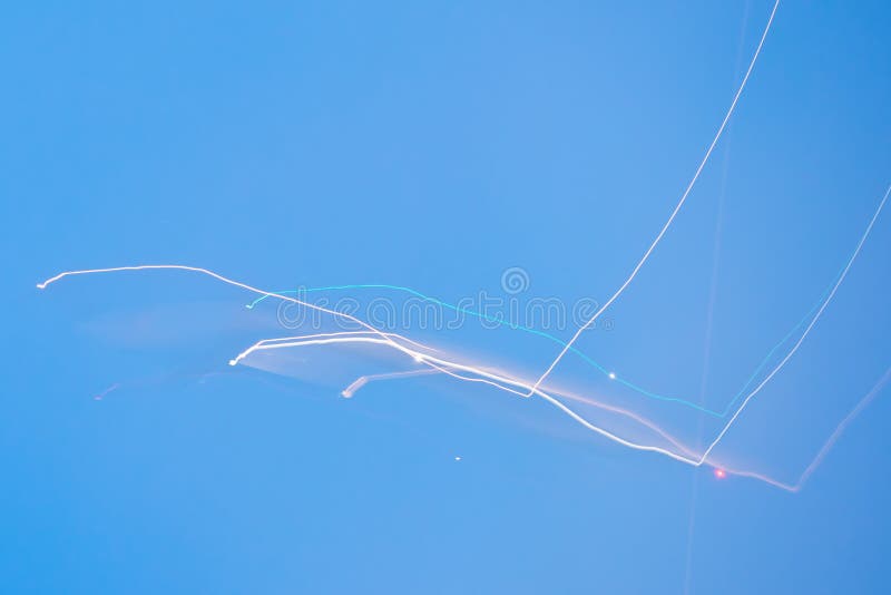 Abstract Long Exposure Background with Neon Colored Light Streaks Stock ...