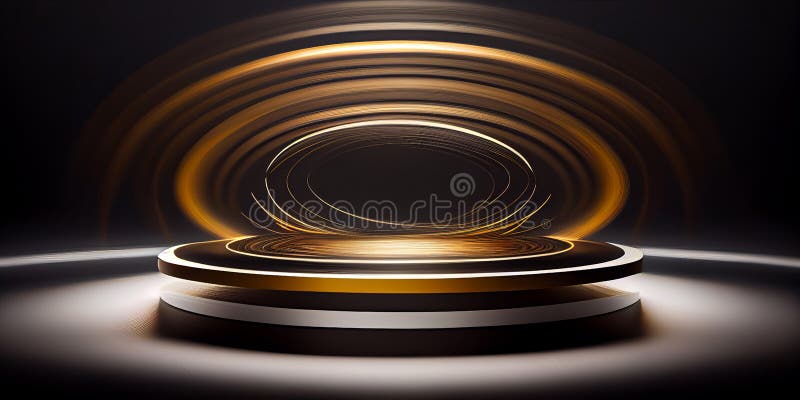 Abstract Long Exposure Dynamic Light Trails Product Display Podium ...
