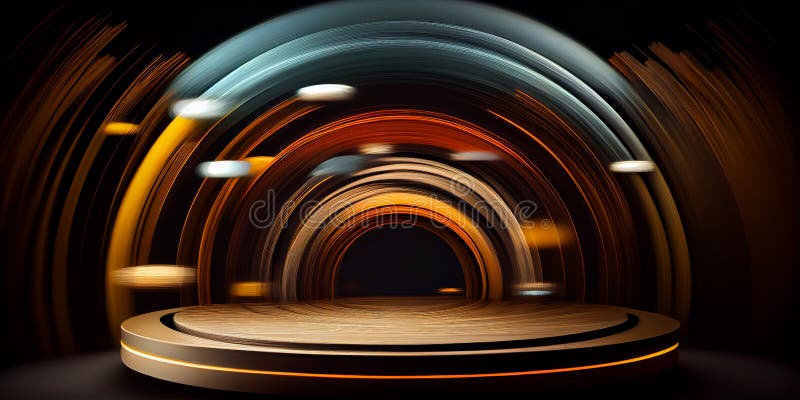 Abstract Long Exposure Dynamic Light Trails Product Display Podium ...