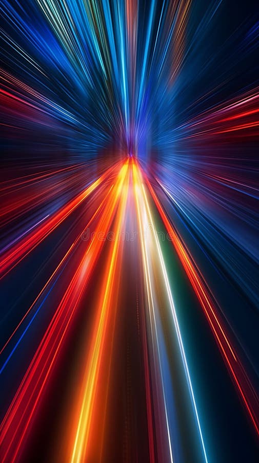 Abstract Long Exposure Dynamic in Abstract Style on Blue Background ...