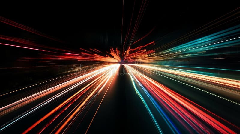 Abstract Long Exposure Dynamic in Abstract Style on Blue Background ...