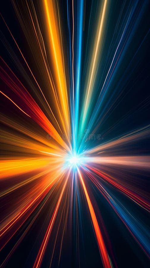 Abstract Long Exposure Dynamic in Abstract Style on Blue Background ...