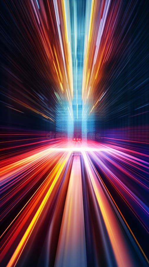 Abstract Long Exposure Dynamic in Abstract Style on Blue Background ...