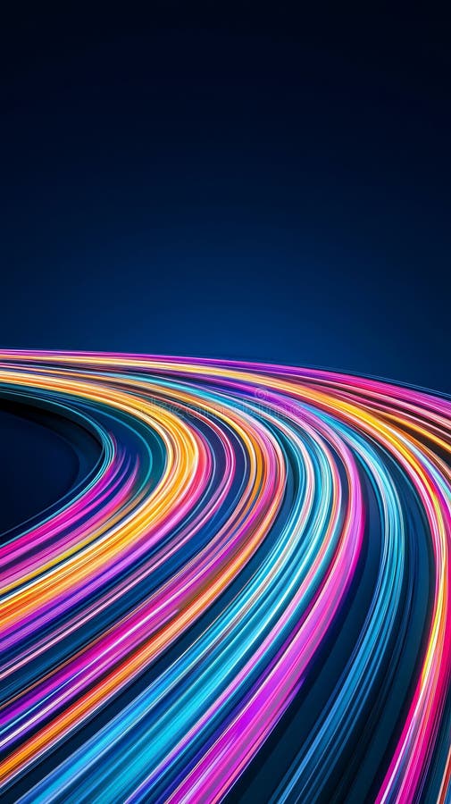 An Abstract Long Exposure with a Dynamic Style on a Blue Background. a ...